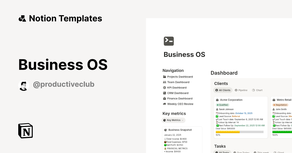 Buisness OS Template | Notion Marketplace