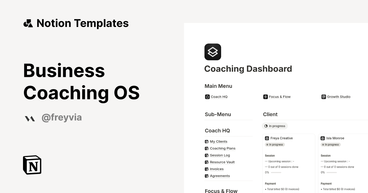 Business Coaching OS Template | Notion Marketplace