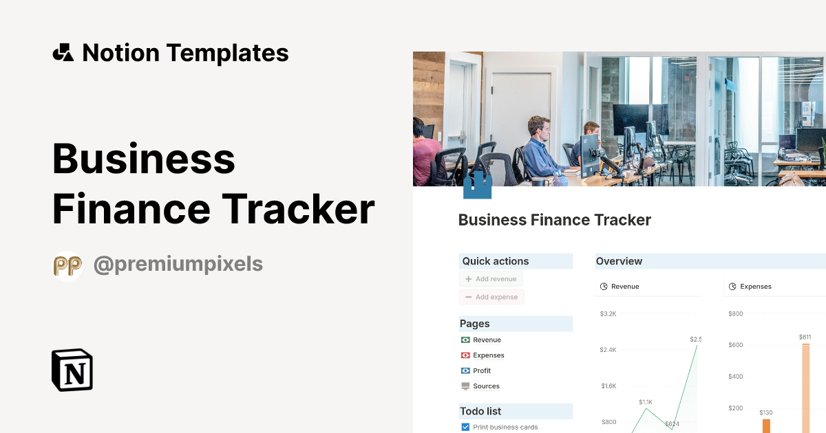 Business Finance Tracker Template | Notion Marketplace