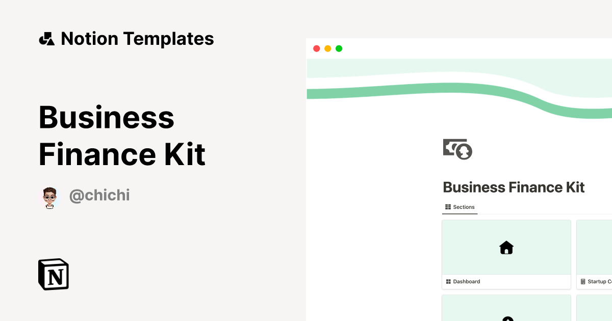 Business Finance Kit Template by Chichi | Notion Marketplace