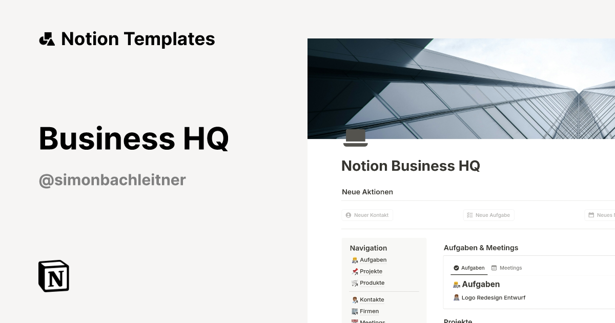 Business HQ Template | Notion Marketplace
