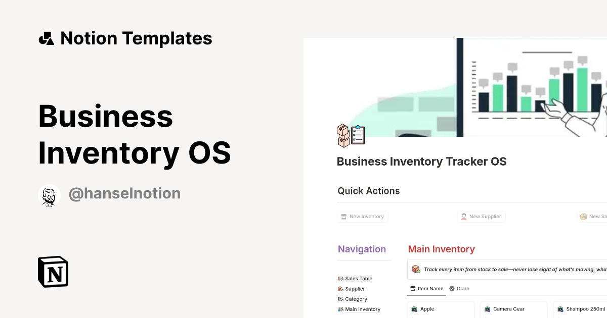 Business Inventory OS Template | Notion Marketplace