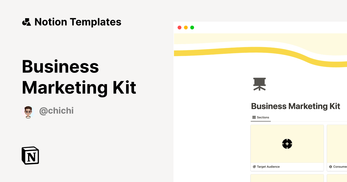 Business Marketing Kit Template | Notion Marketplace