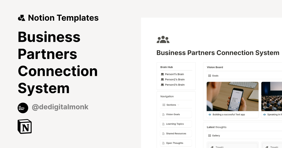 Business Partners Connection System Template | Notion Marketplace