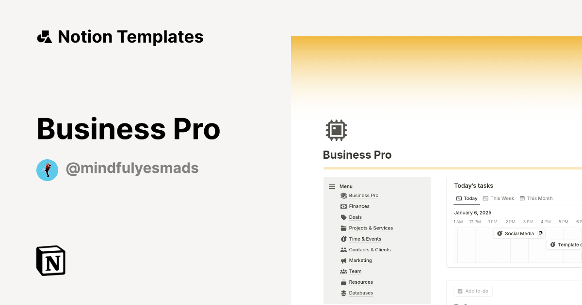 Business Pro Template | Notion Marketplace