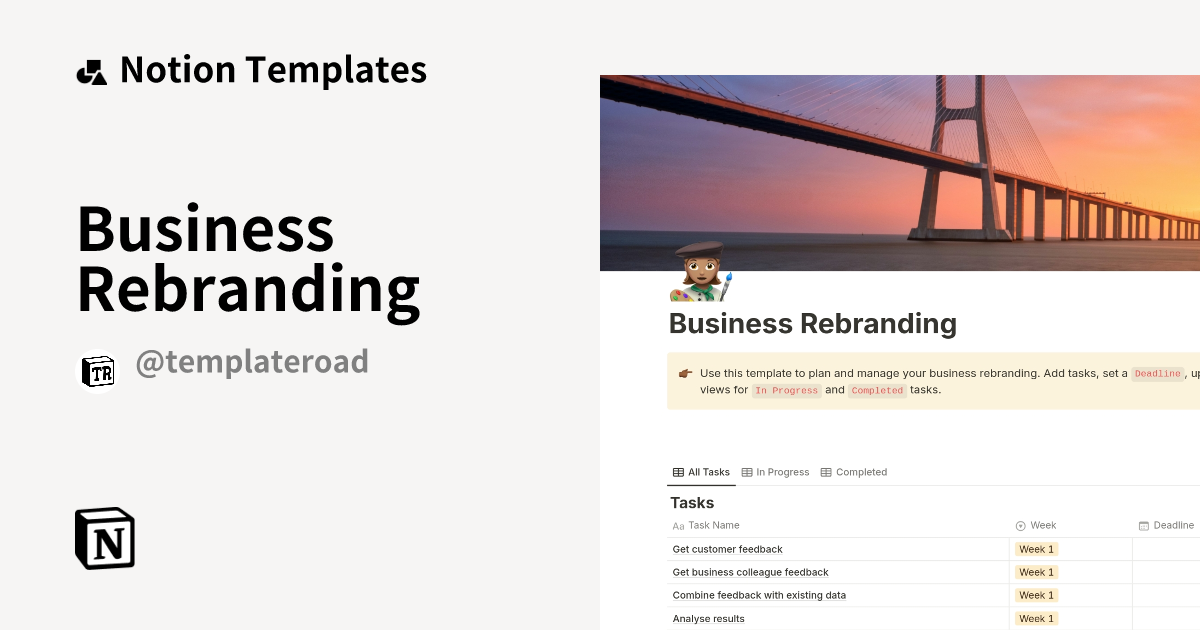 Business Rebranding Template | Notion Marketplace