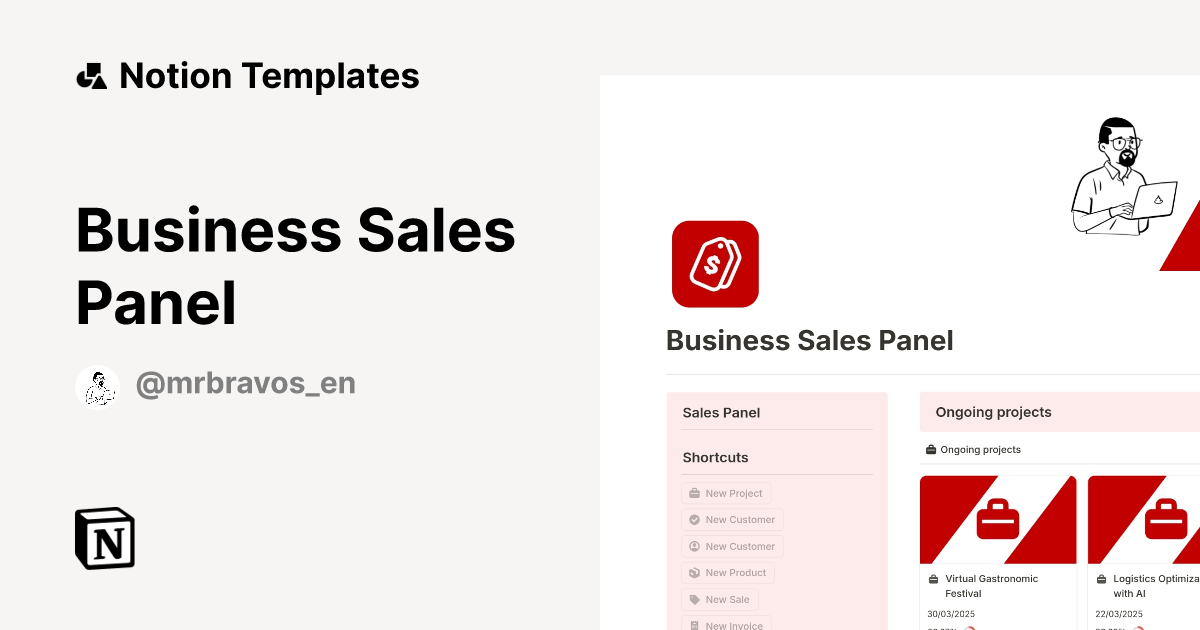 Business Sales Panel Template by Mr Bravo Englis | Notion Marketplace