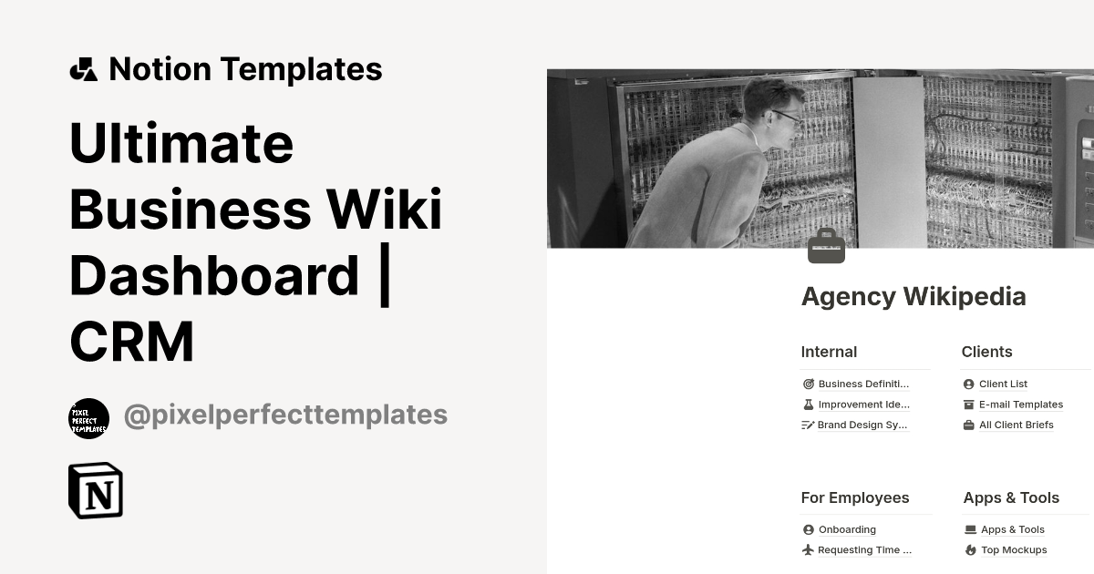 Ultimate Business Wiki Dashboard | CRM Template | Notion Marketplace