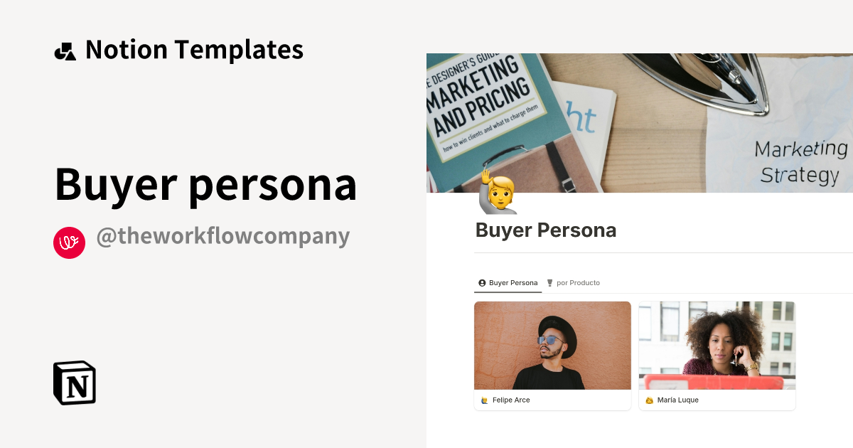 Buyer persona Template by The WorkFlow Company | Notion Marketplace