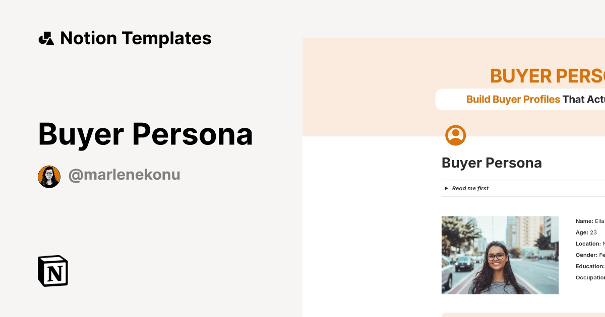 Buyer Persona Template | Notion Marketplace