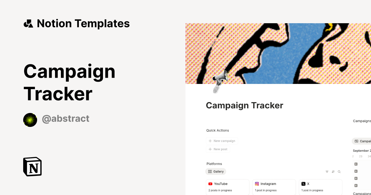 Campaign Tracker Template | Notion Marketplace