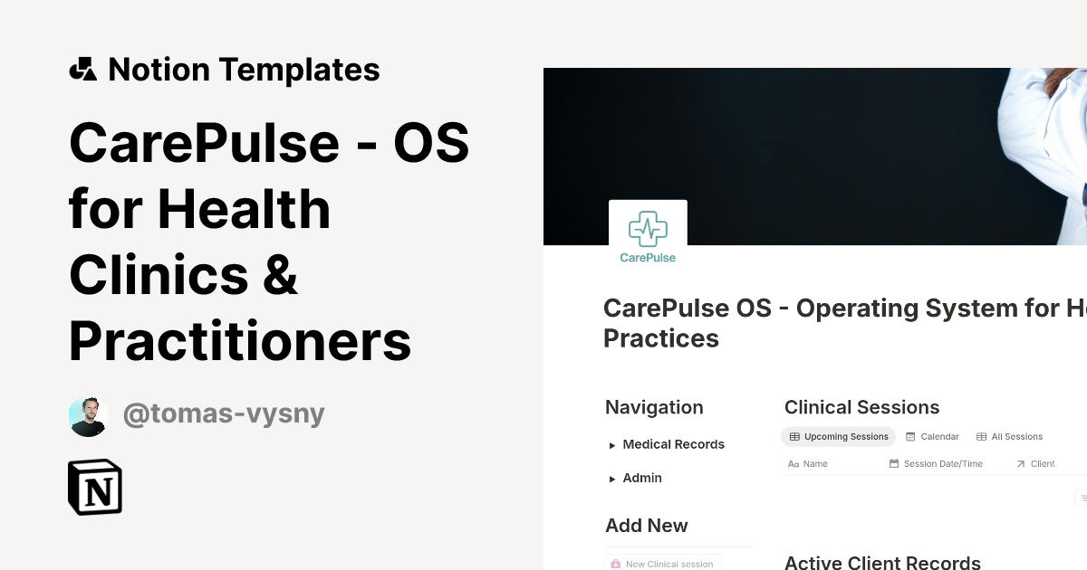 CarePulse - OS for Health Clinics & Practitioners Template | Notion ...