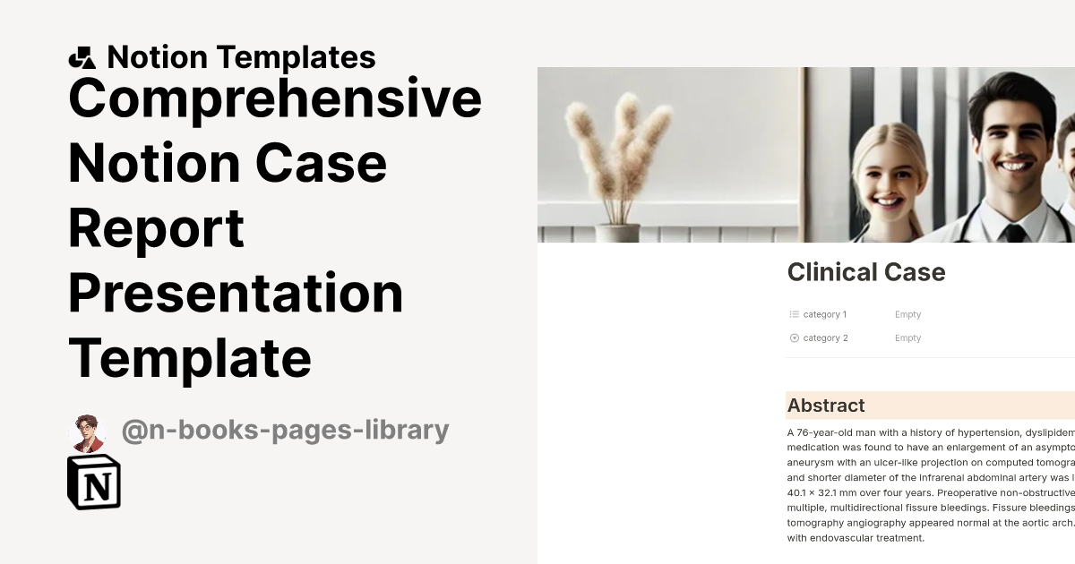 Comprehensive Notion Case Report Presentation Template Template | Notion Marketplace