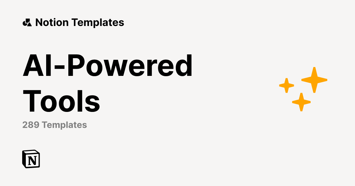 Top AI-Powered Tools Templates from Notion | Notion Marketplace