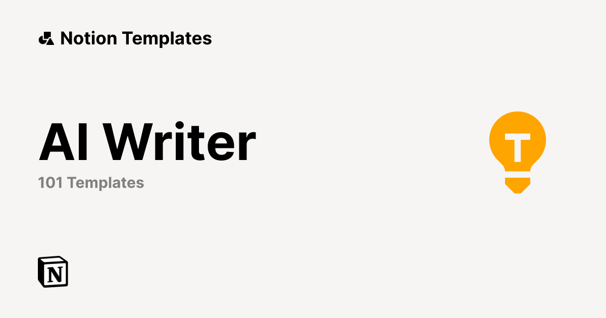 Top AI Writer Templates from Notion | Notion Marketplace