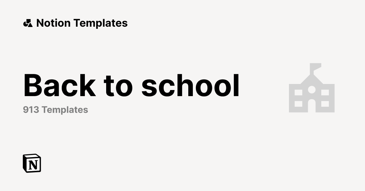 Best Back to school Templates from Notion | Notion Marketplace