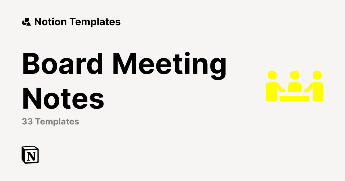 Best Board Meeting Notes Templates from Notion | Notion Marketplace