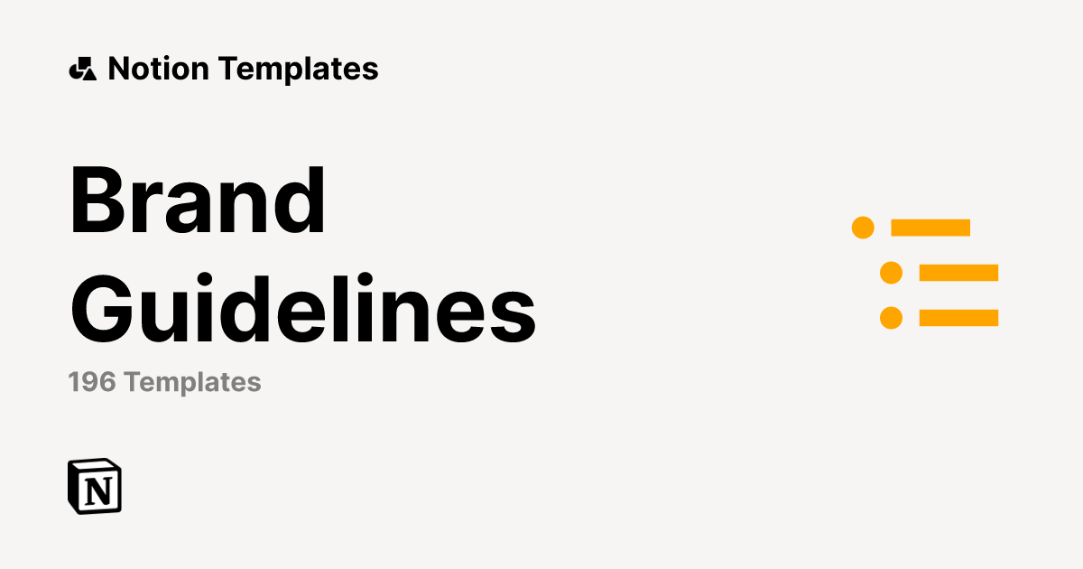 Free Brand Guidelines Templates from Notion | Notion Marketplace
