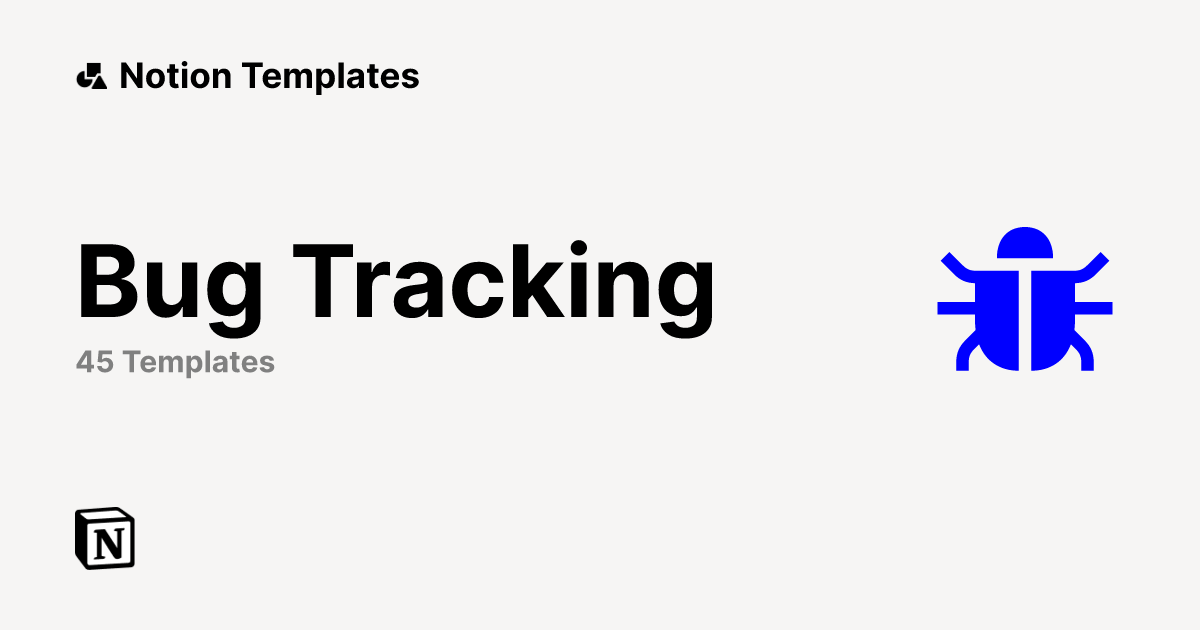 Best Bug Tracking Templates from Notion | Notion Marketplace