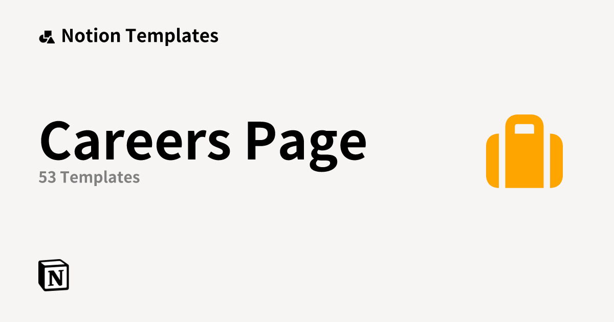 Best Careers Page Templates from Notion | Notion Marketplace