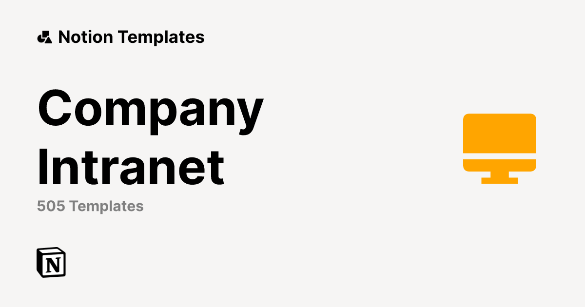 Best Company Intranet Templates from Notion | Notion Marketplace