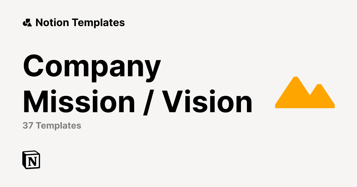 Best Company Mission / Vision Templates from Notion | Notion Marketplace