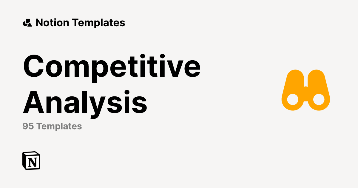 Best Competitive Analysis Templates from Notion | Notion Marketplace