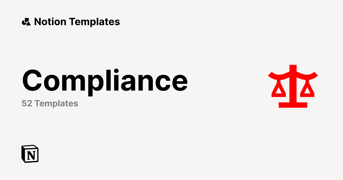 Free Compliance Templates from Notion | Notion Marketplace