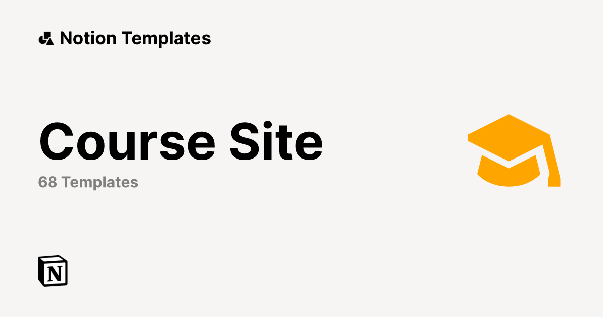 Best Course Site Templates from Notion | Notion Marketplace