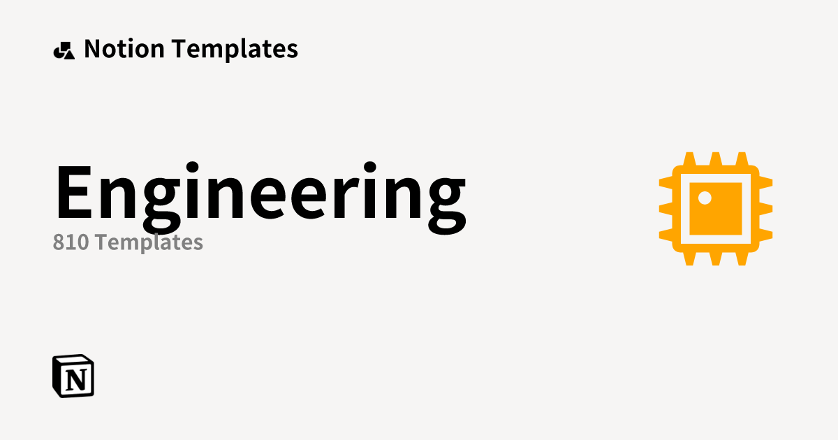 Free Engineering Templates From Notion Notion Marketplace