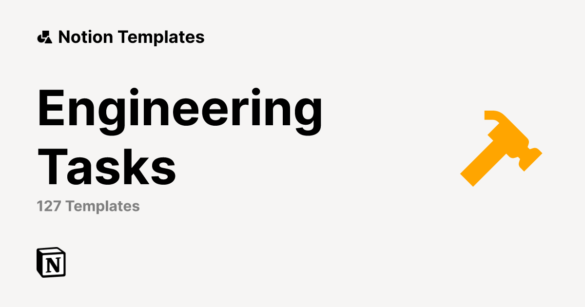 Best Engineering Tasks Templates From Notion Notion Marketplace