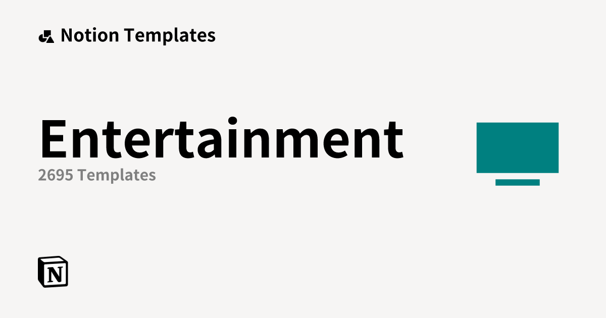 Best Entertainment Templates from Notion | Notion Marketplace