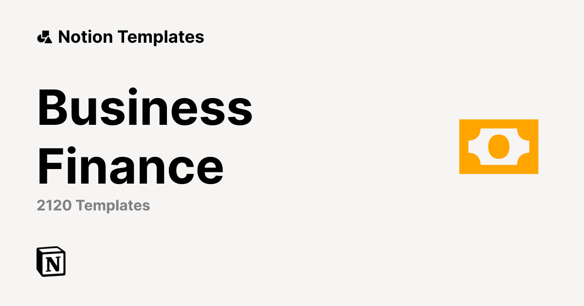 Best Business Finance Templates from Notion | Notion Marketplace