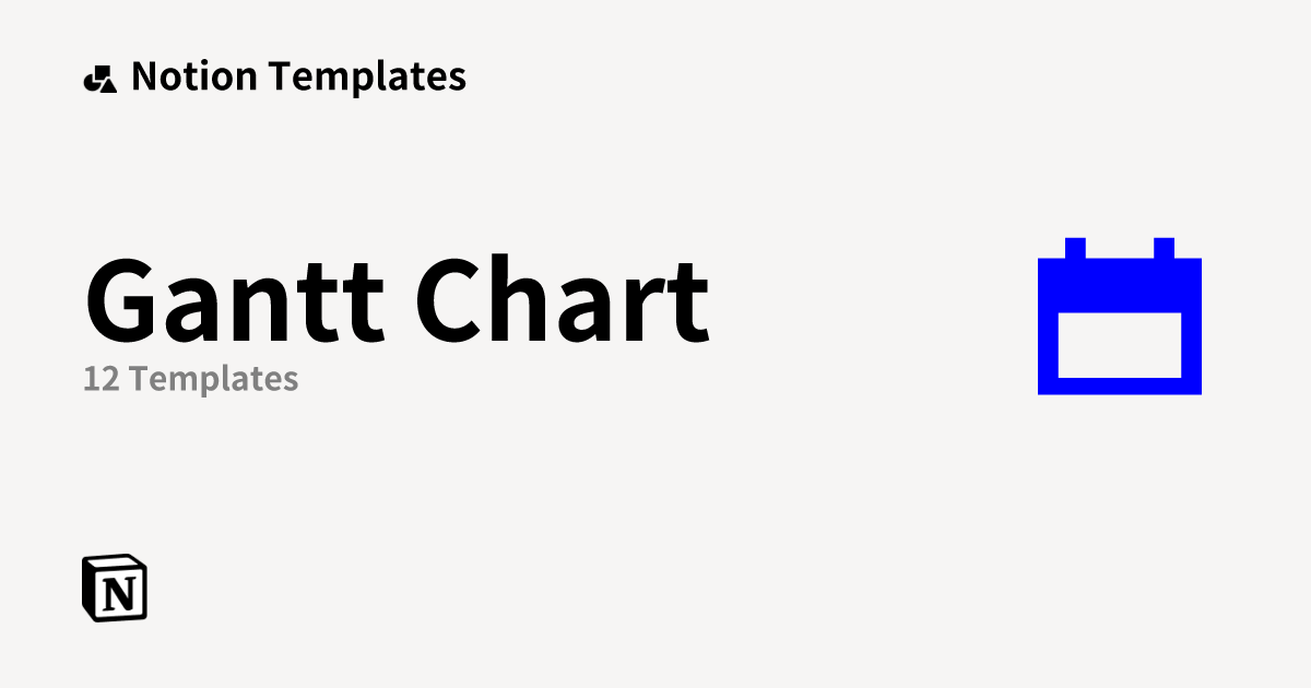 Best Gantt Chart Templates From Notion Notion Marketplace