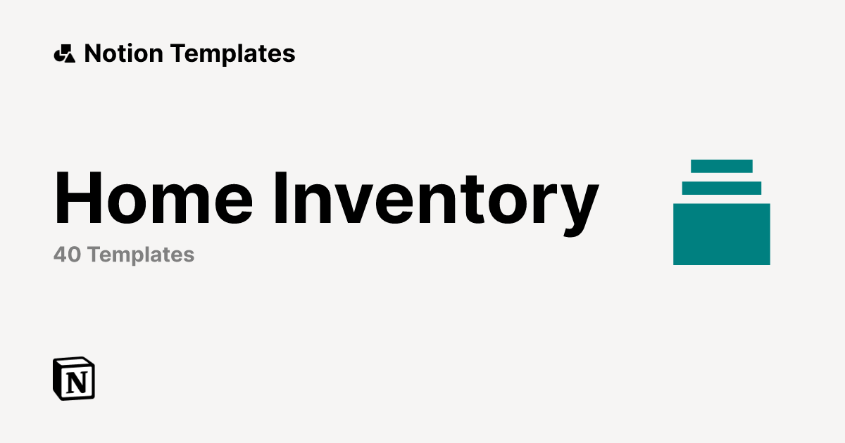 Free Home Inventory Templates from Notion | Notion Marketplace