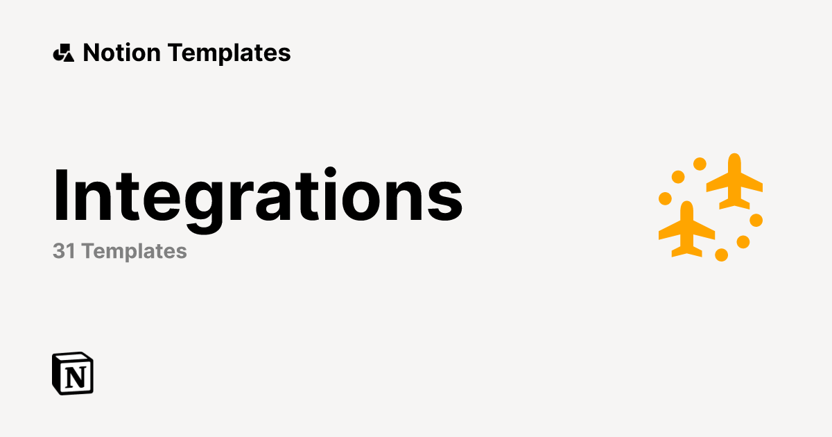 Best Integrations Templates from Notion | Notion Marketplace
