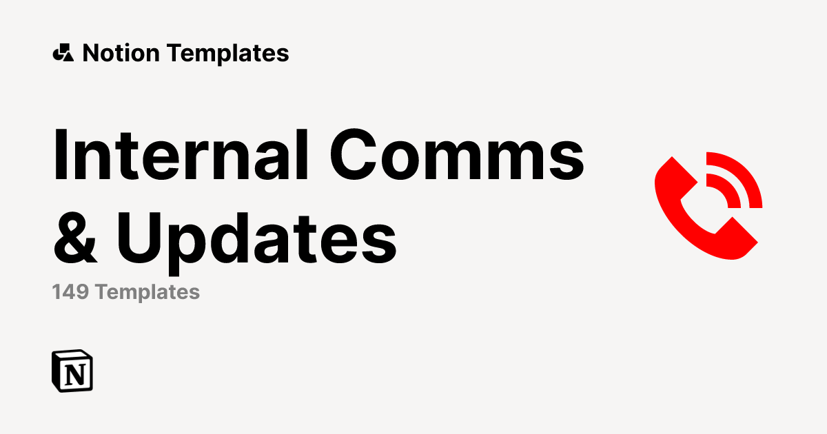 Best Internal Comms & Updates Templates from Notion | Notion Marketplace