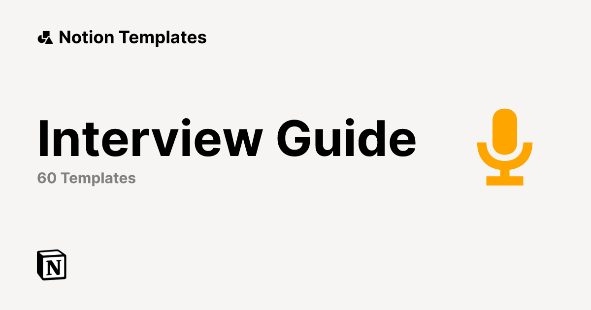 Best Interview Guide Templates from Notion | Notion Marketplace