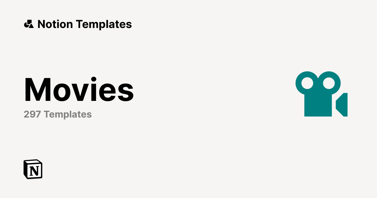 Best Movies Templates from Notion | Notion Marketplace