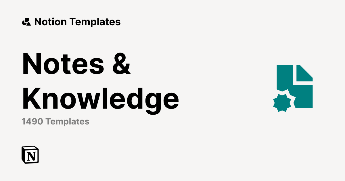 Best Notes & Knowledge Templates from Notion | Notion Marketplace Best Notes & Knowledge Templates from Notion | Notion Marketplace