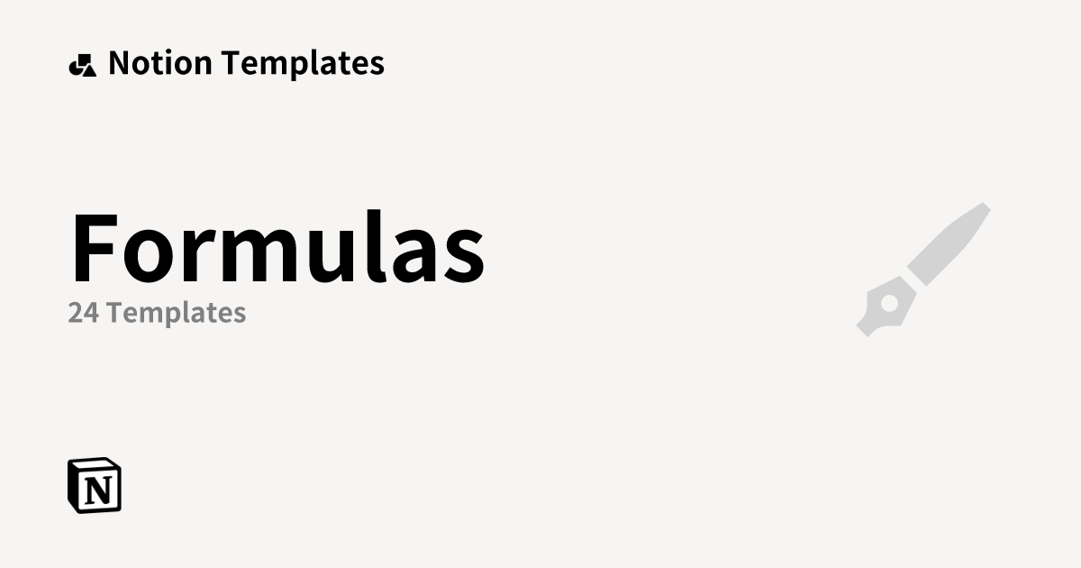 Best Formulas Templates From Notion Notion Marketplace