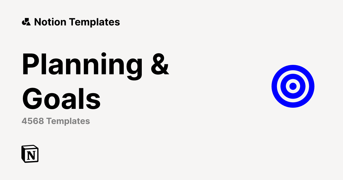 Best Planning & Goals Templates from Notion | Notion Marketplace