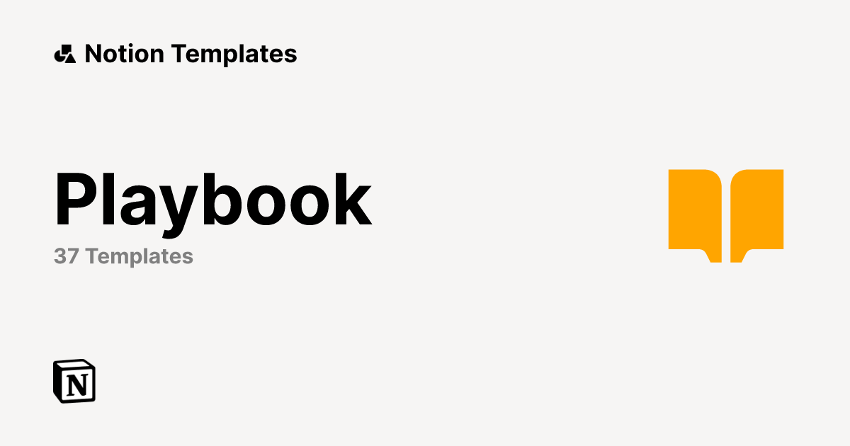 Free Playbook Templates from Notion | Notion Marketplace