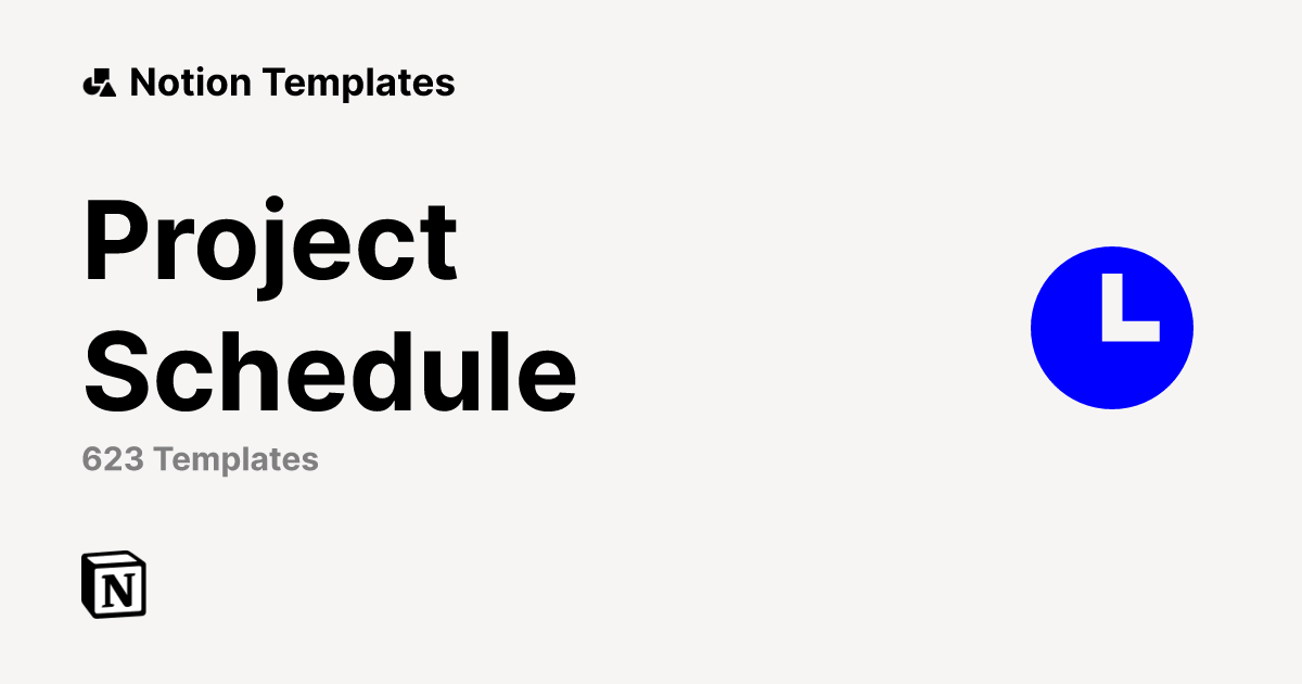 Notion's project schedule templates | Notion Marketplace Notion's project schedule templates | Notion Marketplace