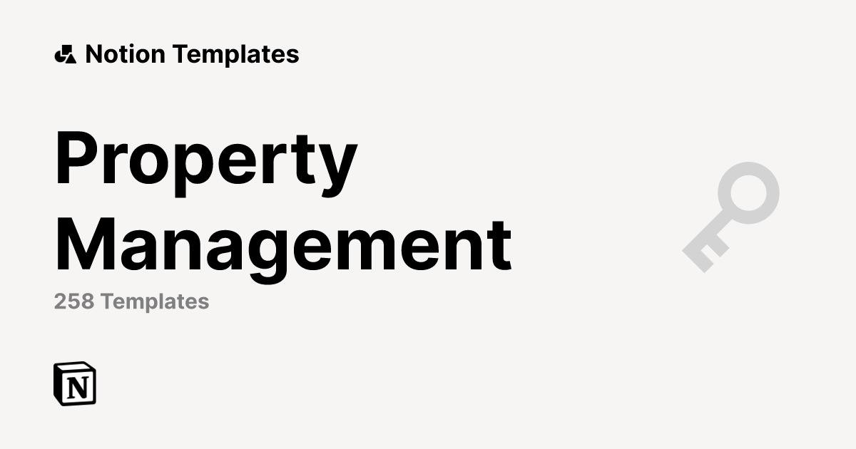 Notion Templates for Property Management | Notion Marketplace