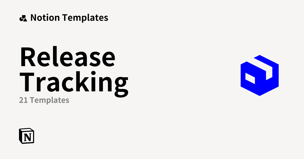 Free Release Tracking Templates from Notion | Notion Marketplace