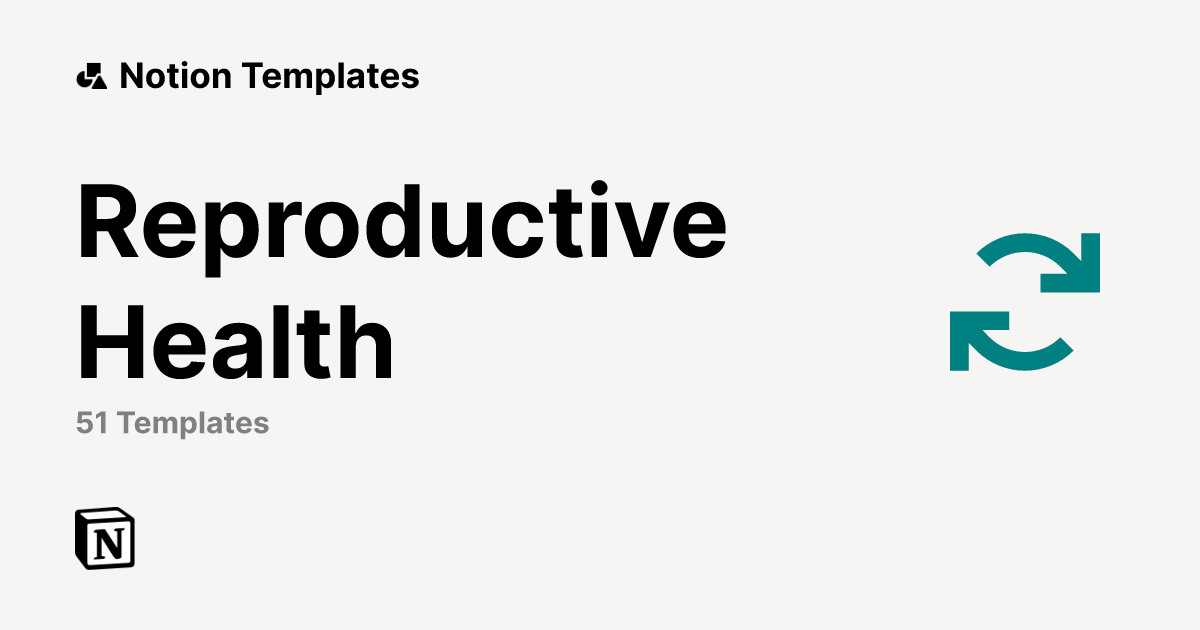 Reproductive Health Templates for Notion | Track Periods & Symptoms ...