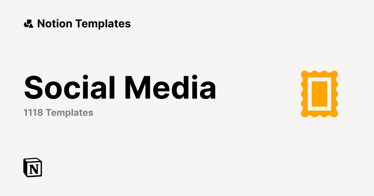 Top Social Media Templates from Notion | Notion Marketplace Top Social Media Templates from Notion | Notion Marketplace