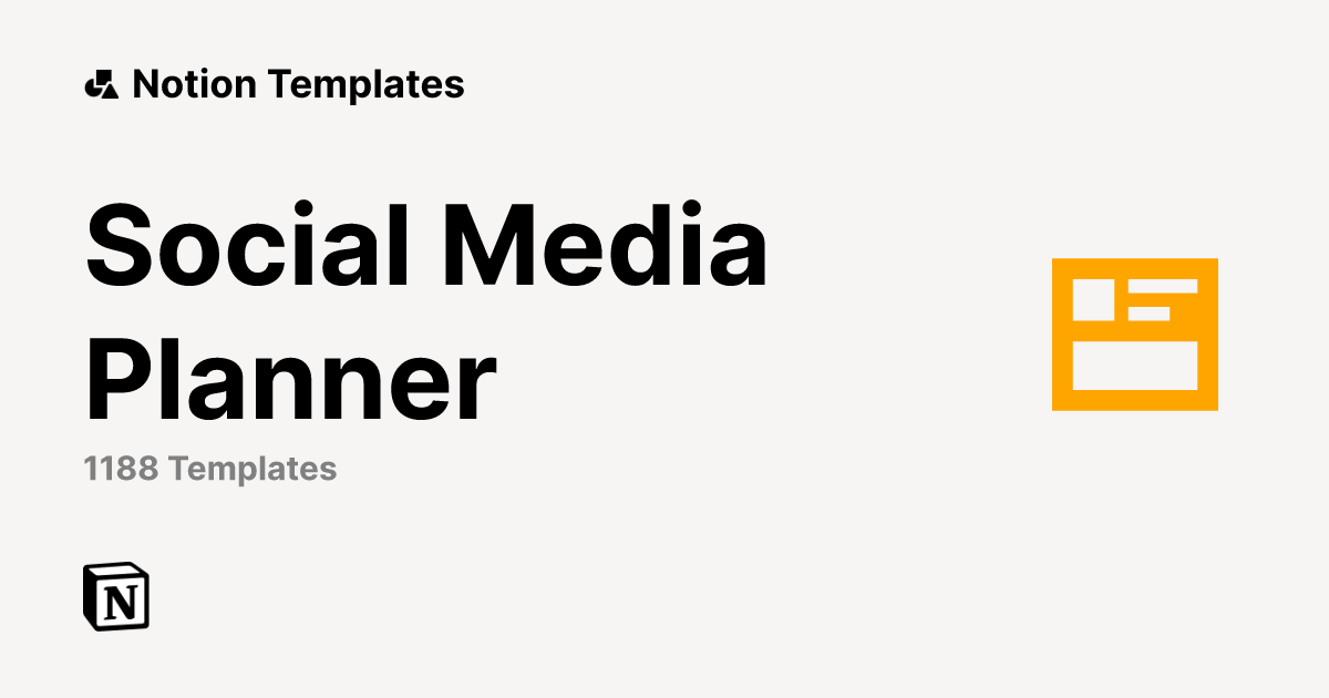 Best Social Media Planner Templates from Notion | Notion Marketplace