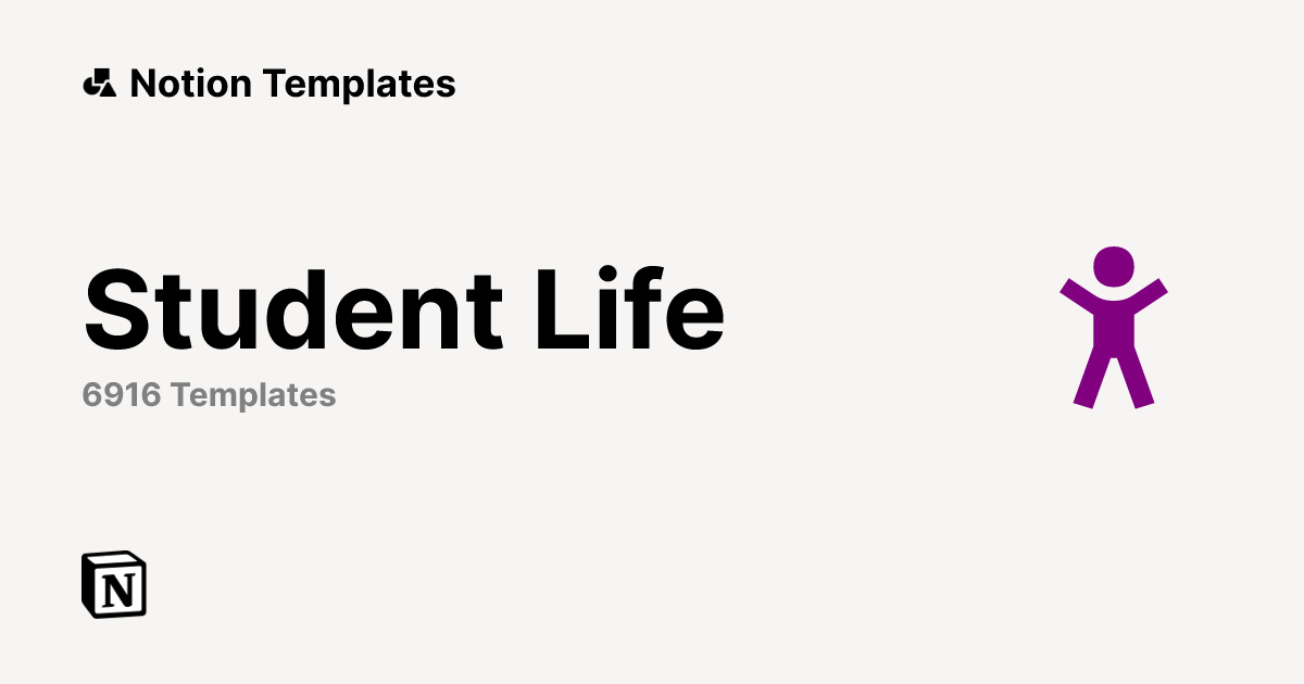 Free Student Life Templates from Notion | Notion Marketplace